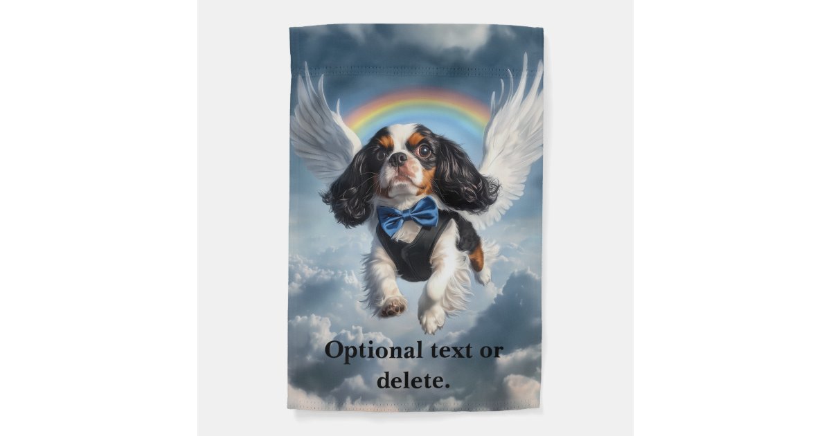 Tri-Color Cavalier Rainbow Bridge Memorial Garden Garden Flag | Zazzle