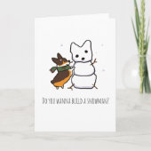 Tri-Color Corgi Snowman | CorgiThings Holiday Card | Zazzle