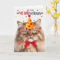 Tri Color Persian Cat MEOWvelous Birthday Card | Zazzle