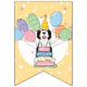 Tri Color Sheepadoodle Dog Birthday Party Bunting Flags | Zazzle