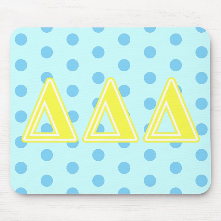 Tri Delta Yellow Letters Mouse Pad | Zazzle.com