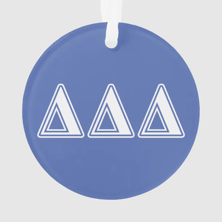 Tri Delta Yellow Letters Ornament | Zazzle