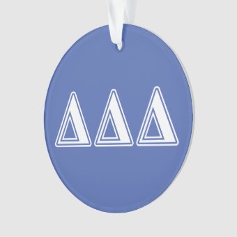 Tri Delta Yellow Letters Ornament | Zazzle