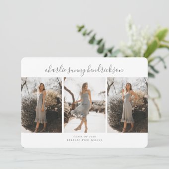 Triad Graduation Announcement | Zazzle