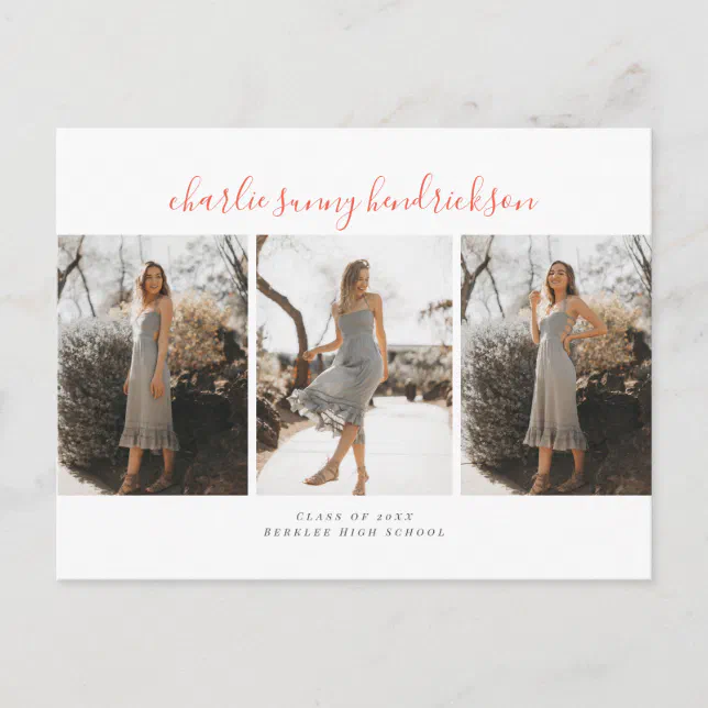 Triad Graduation Announcement Postcard | Zazzle