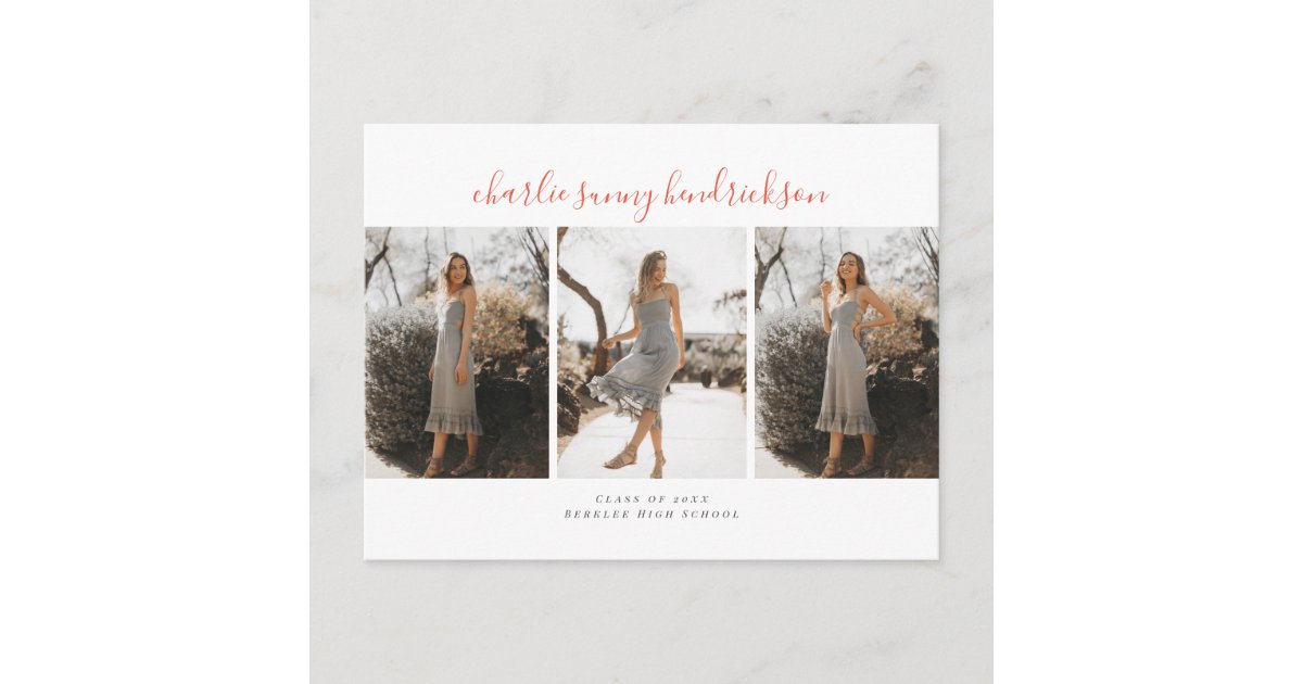 Triad Graduation Announcement Postcard | Zazzle