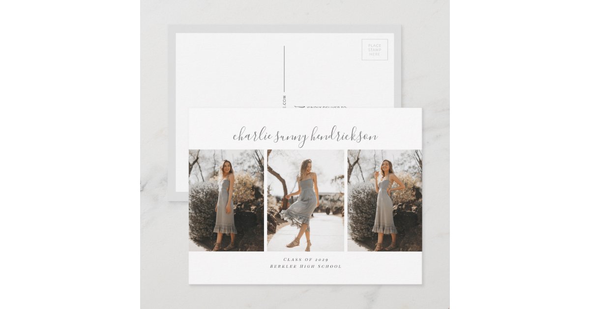 Triad Graduation Announcement Postcard | Zazzle