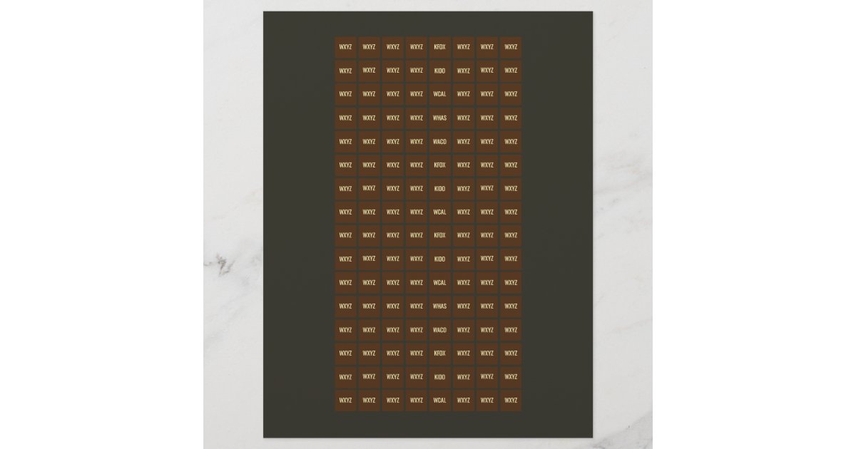 TRIAL RADIO LABELS 10 sheet | Zazzle