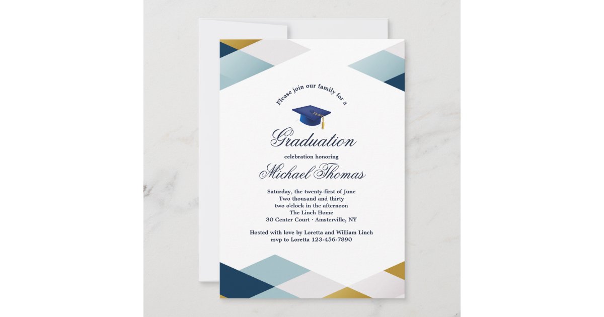 Triangle Borders Invitation | Zazzle