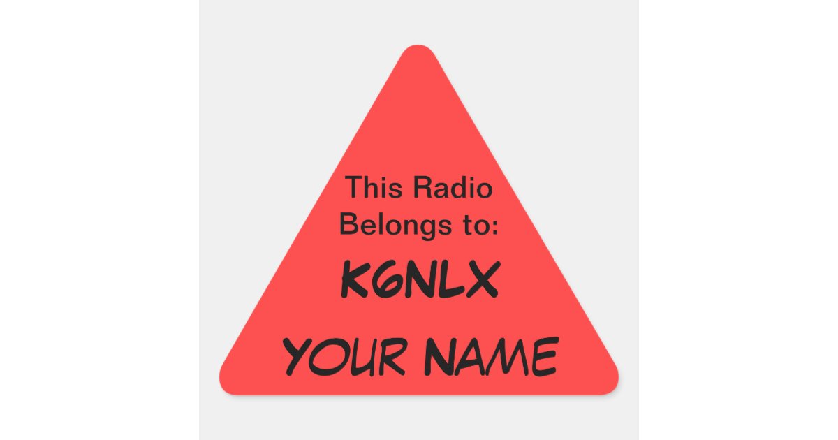 Triangle Call Sign Radio Stickers | Zazzle