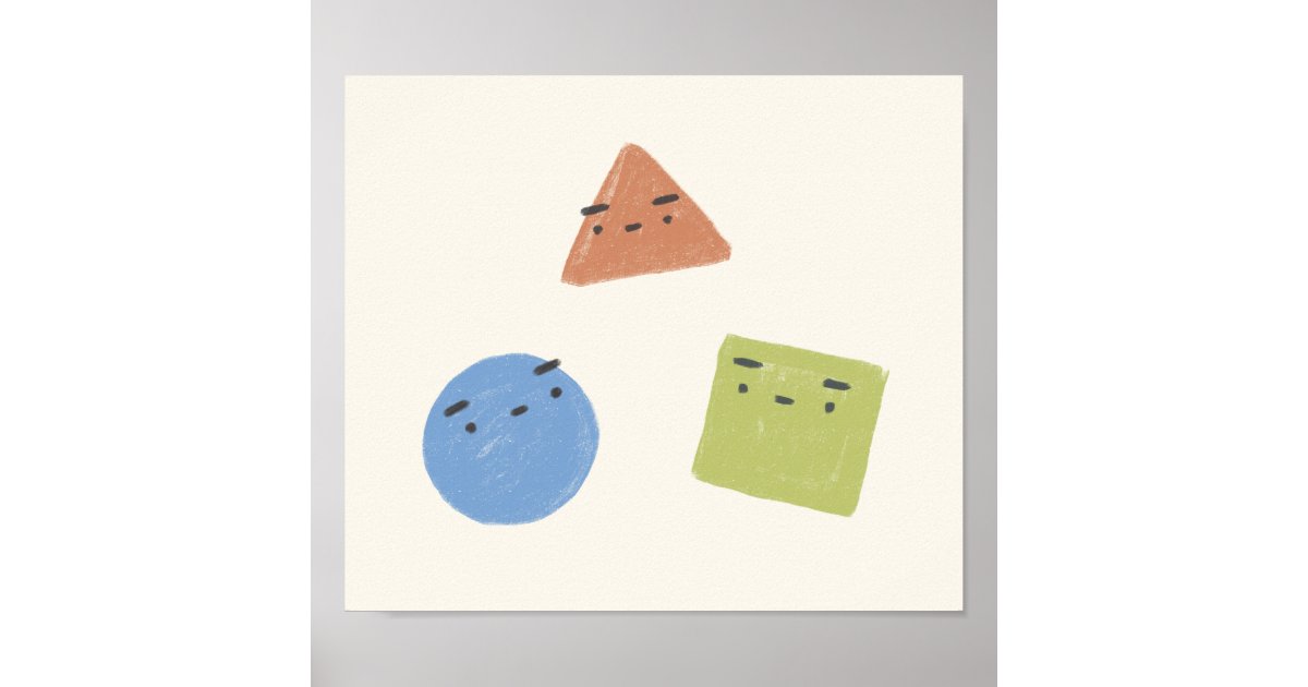 Triangle Circle Square Poster | Zazzle