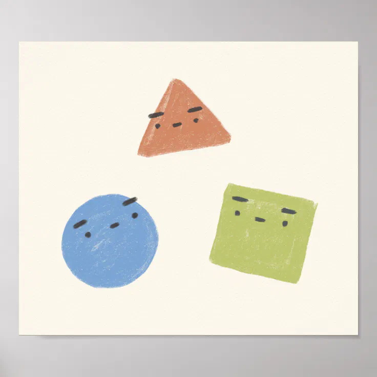 Triangle Circle Square Poster | Zazzle