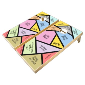 Triangle Funny Kids Summer Drinking Gaming Cornhole Set | Zazzle
