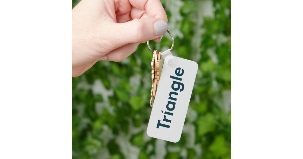 Triangle Horizontal Logo Keychain | Zazzle