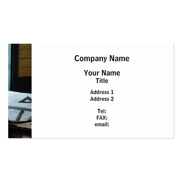 Triangle, Ruler and Compass Business Cards