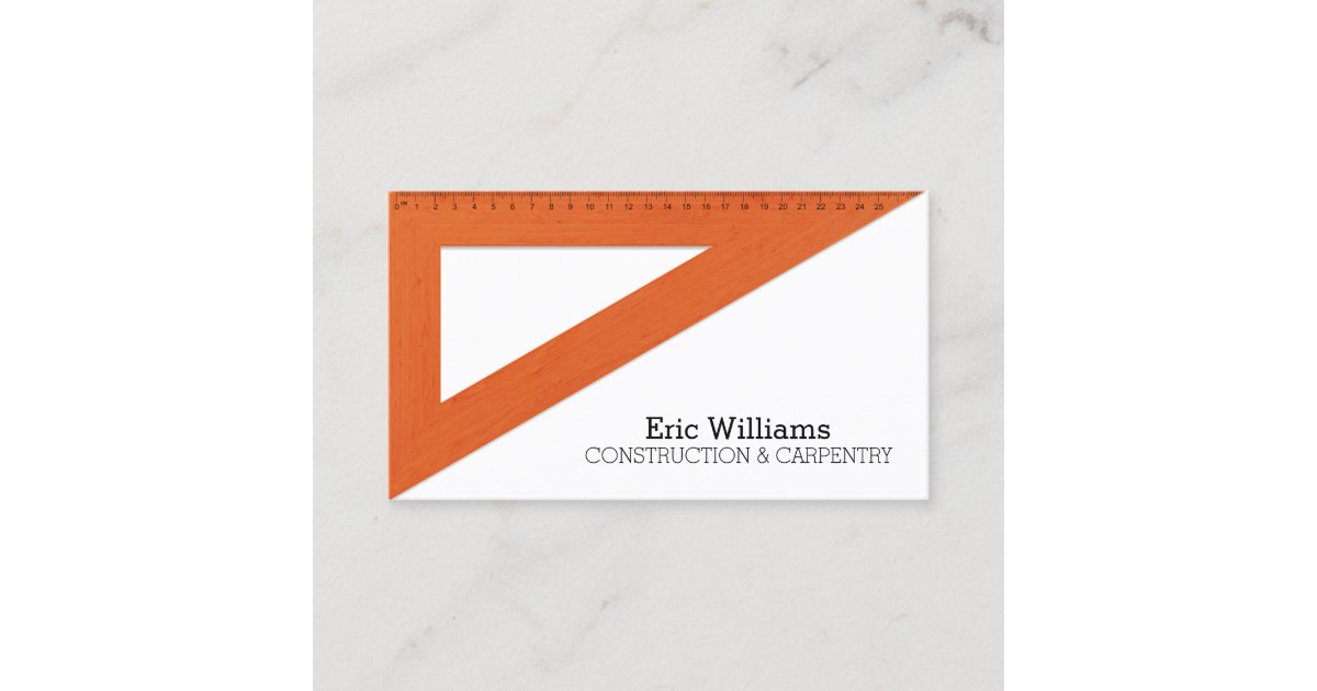 Triangle ruler cover business card | Zazzle
