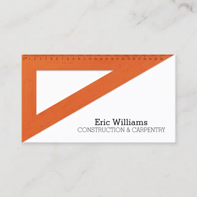 Triangle ruler cover business card | Zazzle