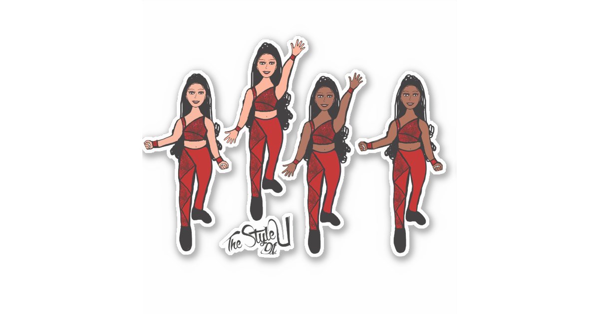 Triangle Spark Double Ruby Sticker | Zazzle