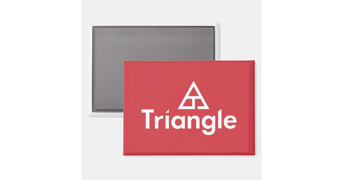 Triangle Stacked Logo Magnet | Zazzle