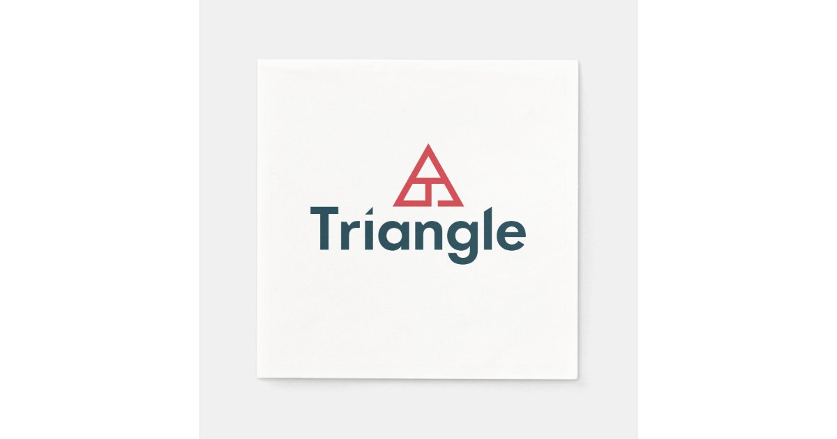 Triangle Stacked Logo Napkins | Zazzle