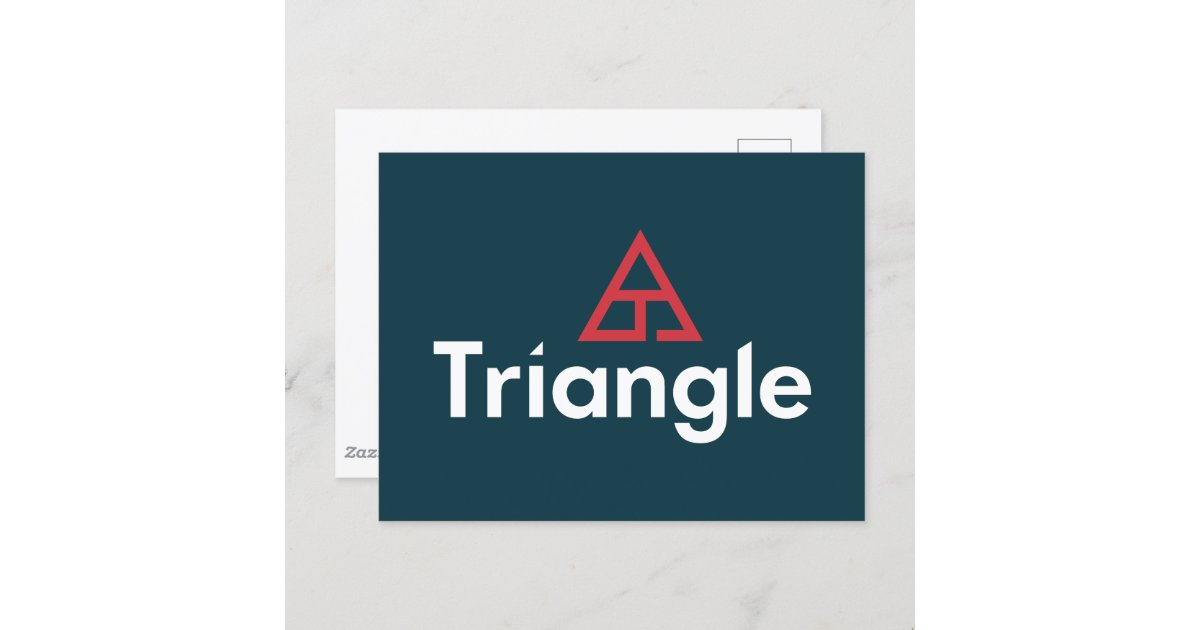 Triangle Stacked Logo Postcard | Zazzle