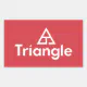 Triangle Stacked Logo Rectangular Sticker | Zazzle