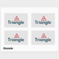 Triangle Stacked Logo Rectangular Sticker | Zazzle