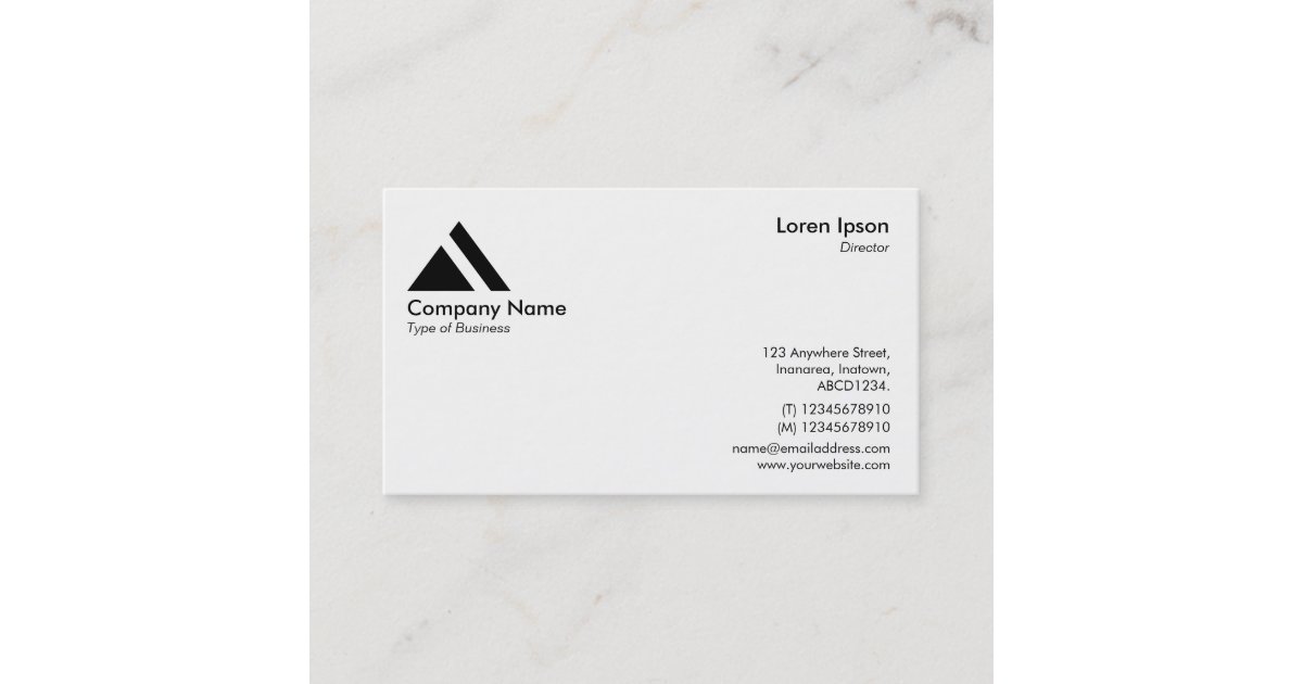 Triangle Symbol/Logo - White Business Card | Zazzle