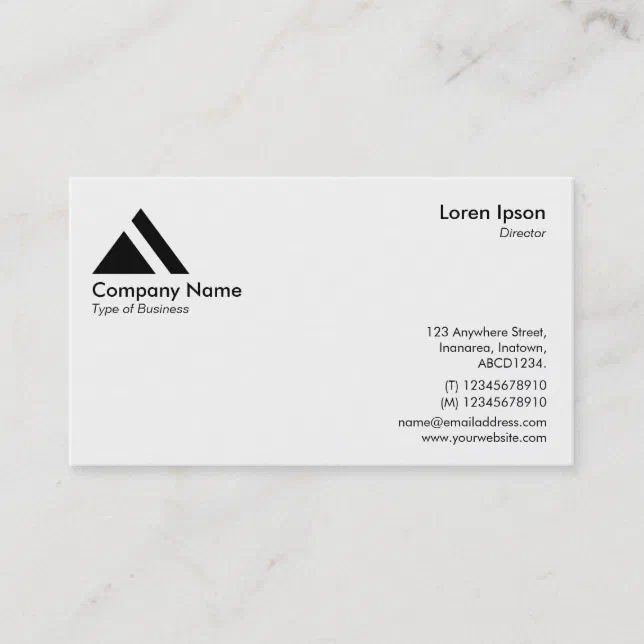 Triangle Symbol/Logo - White Business Card | Zazzle
