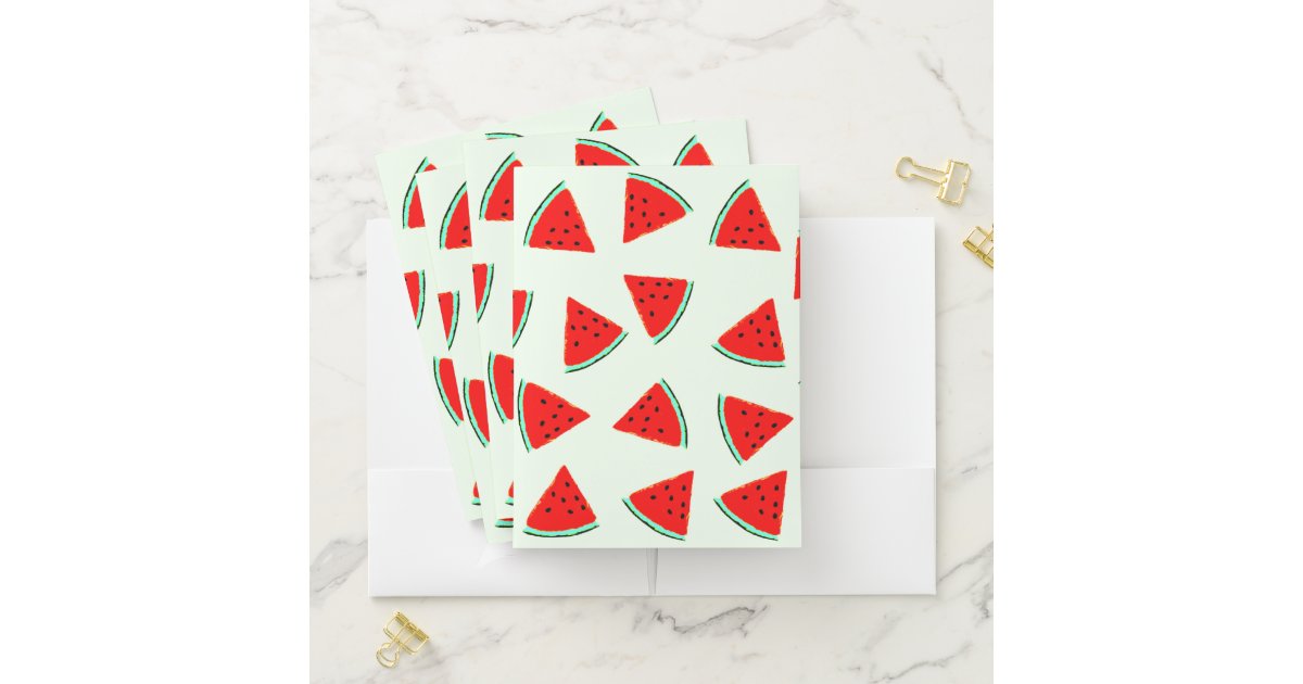 Triangle Watermelons Pocket Folder | Zazzle