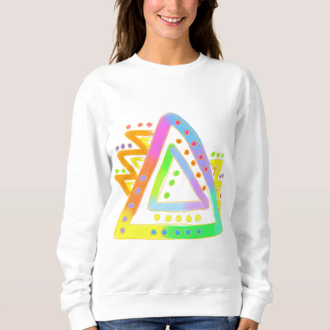 Triangles Colorful Abstract Art to Wear Sweatshirt | Zazzle