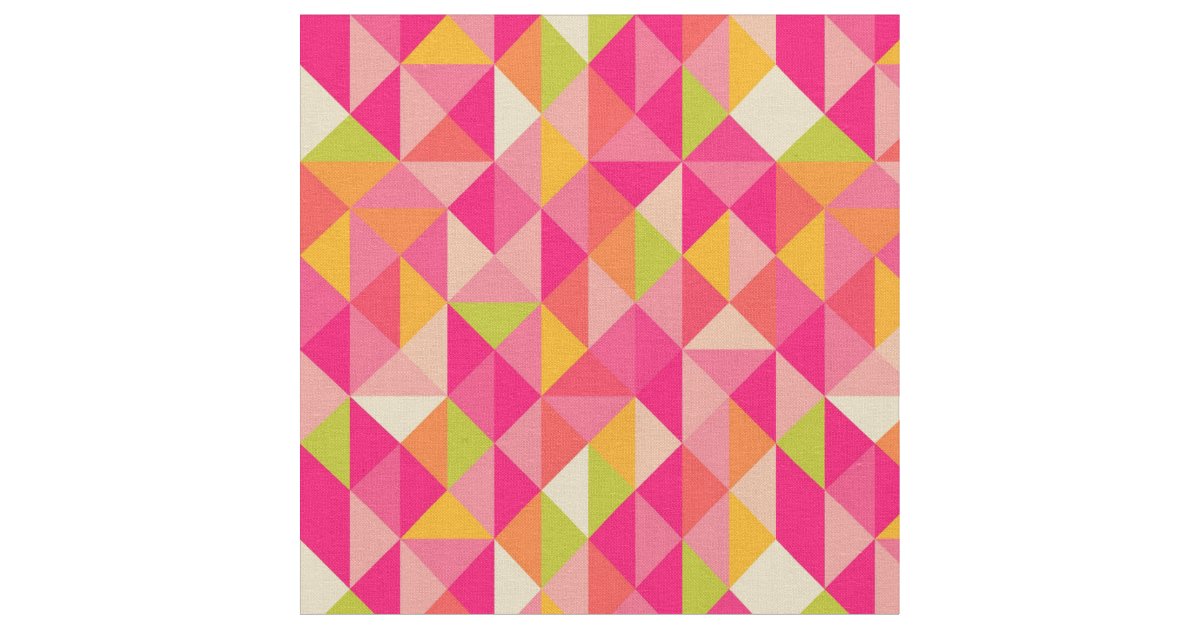 Triangles geometrical pattern fabric | Zazzle