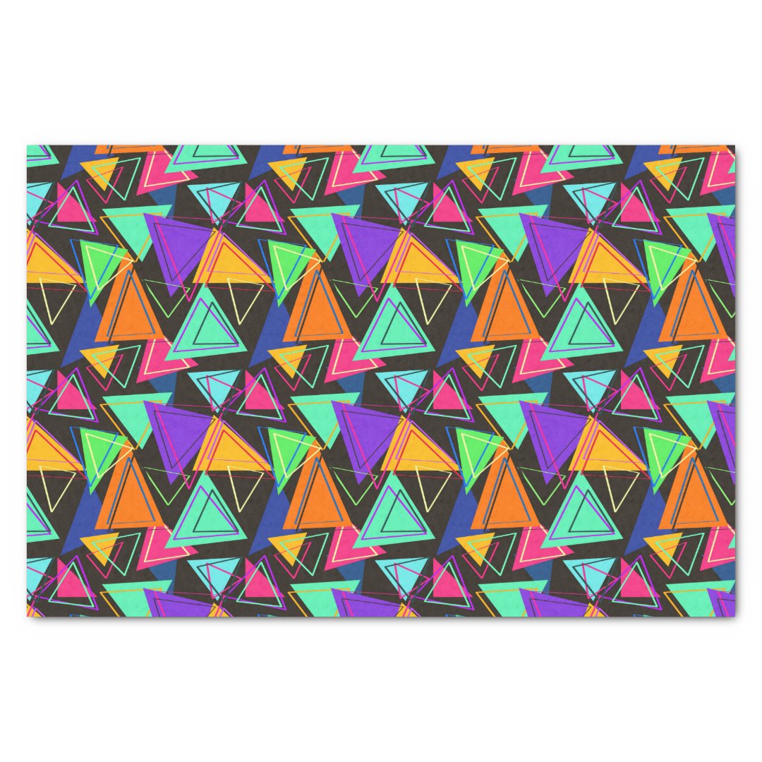 Triangles In Color Tissue Paper | Zazzle