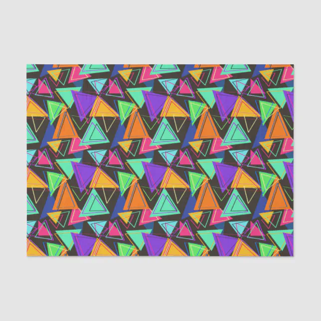Triangles In Color Tissue Paper | Zazzle
