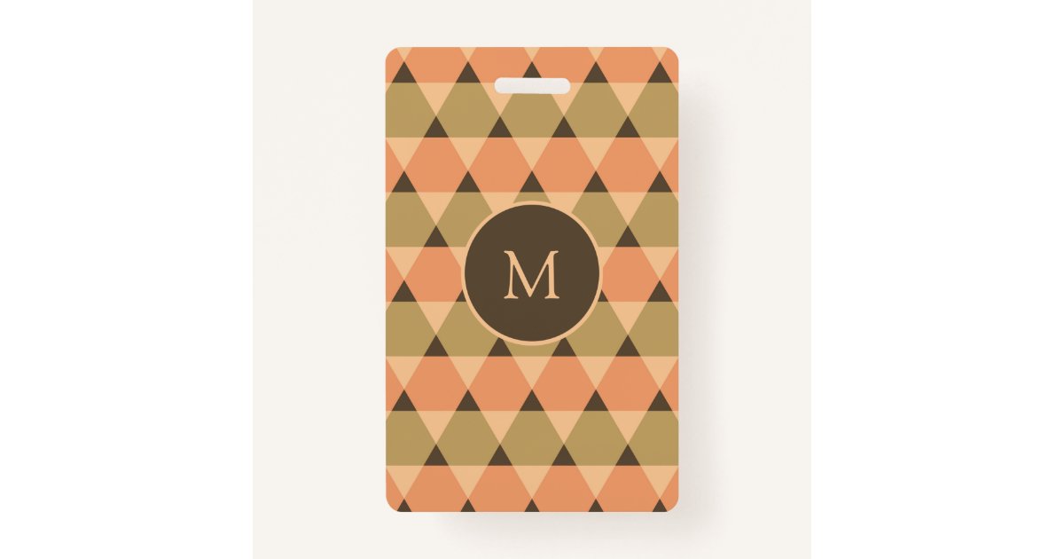 Triangles Pattern Badge | Zazzle