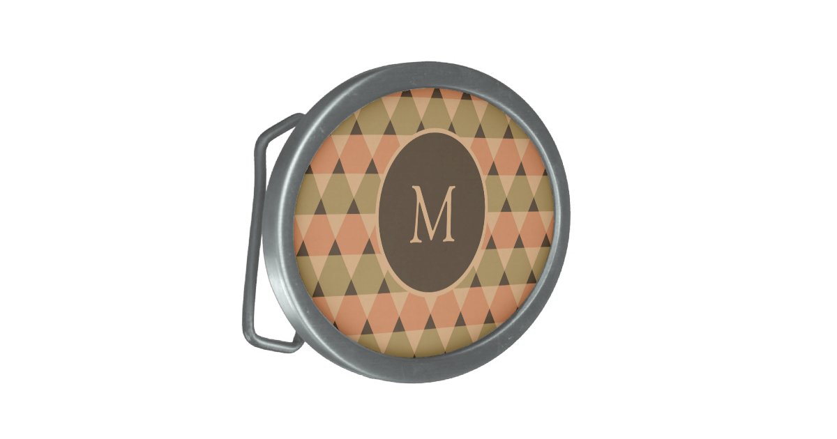 Triangles Pattern Belt Buckle | Zazzle