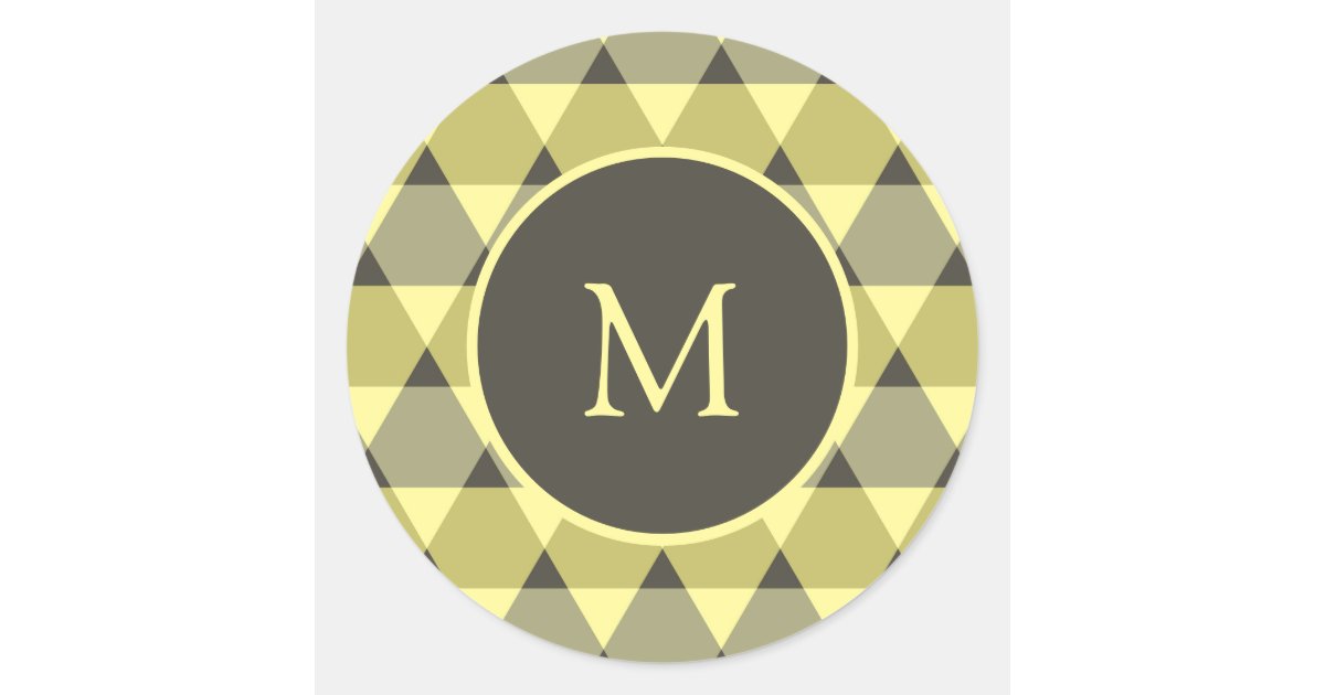 Triangles Pattern Classic Round Sticker | Zazzle