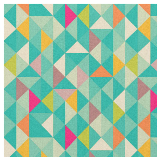 Triangles pattern fabric | Zazzle