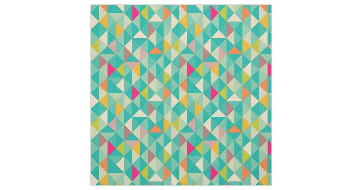 Triangles pattern fabric | Zazzle