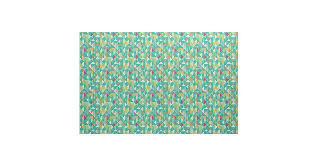 Triangles pattern fabric | Zazzle