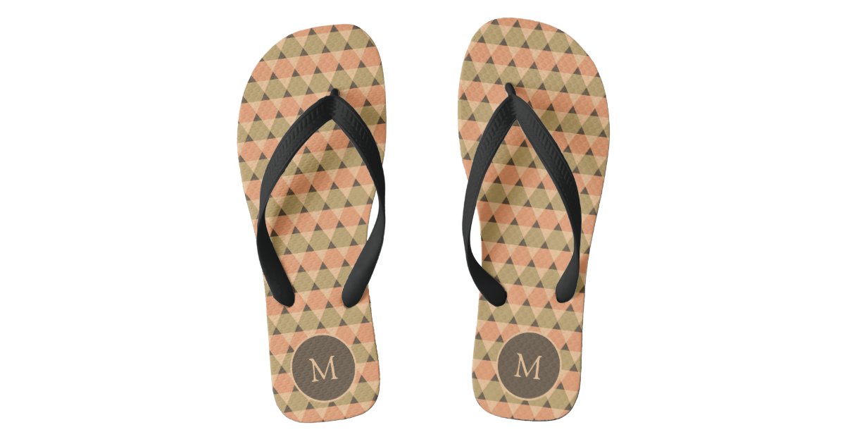 Triangles Pattern Flip Flops | Zazzle