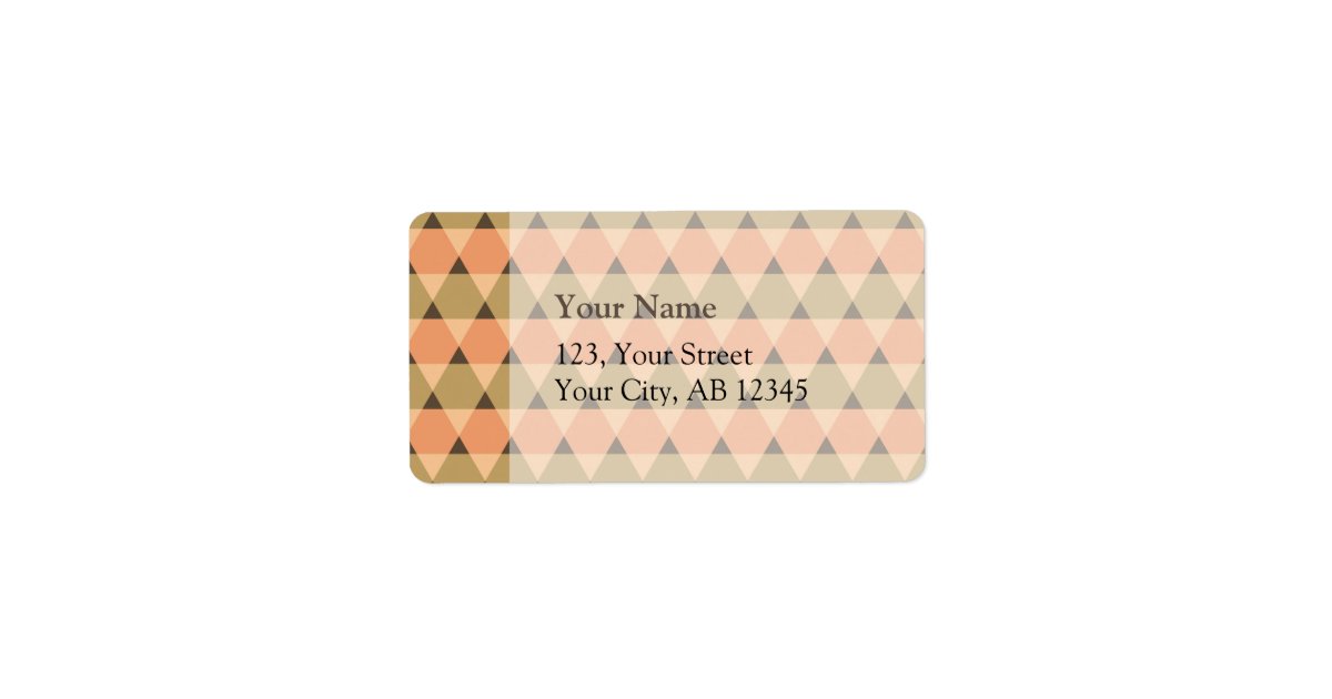 Triangles Pattern Label | Zazzle