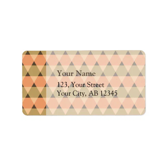 Triangles Pattern Label | Zazzle