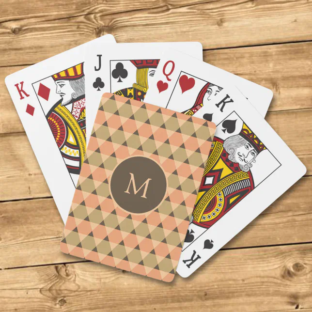 Triangles Pattern Poker Cards | Zazzle