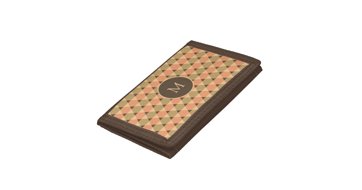 Triangles Pattern Trifold Wallet | Zazzle