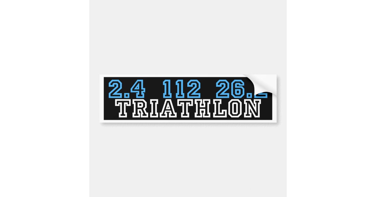 Triathlon Bumper Sticker | Zazzle