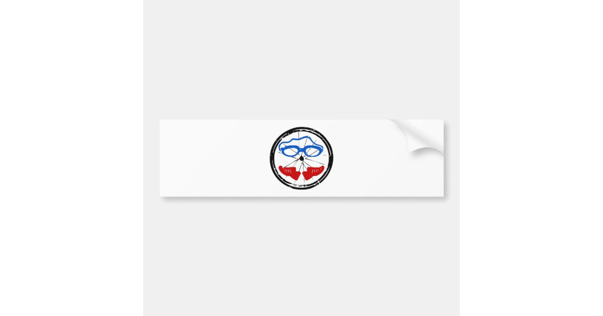 Triathlon cool artistic logo bumper sticker | Zazzle