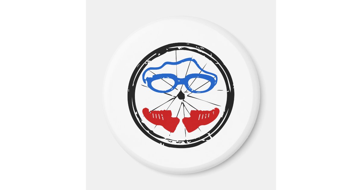 Triathlon cool artistic logo magnet | Zazzle