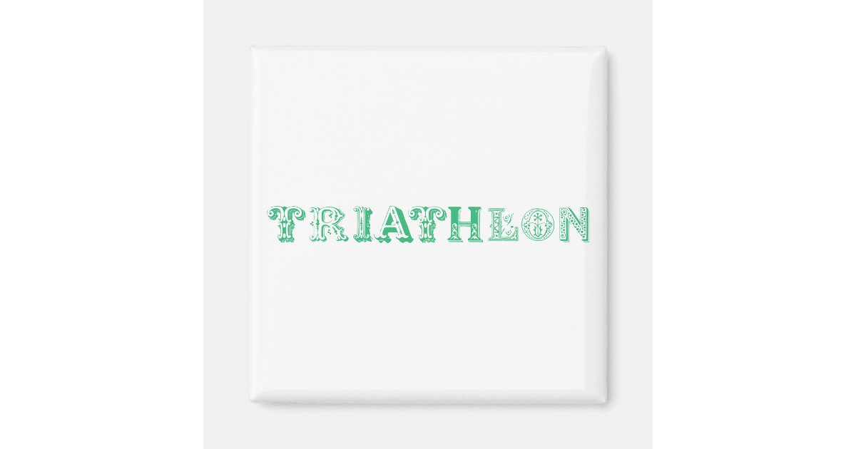 Triathlon cool logo for all sport lovers magnet | Zazzle