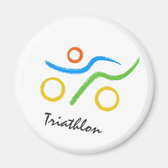 Triathlon logo magnet | Zazzle